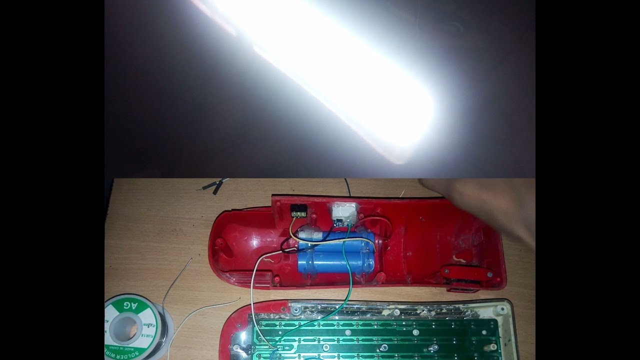 Old Laptop battery into Super bright LED Lamp - YouTube