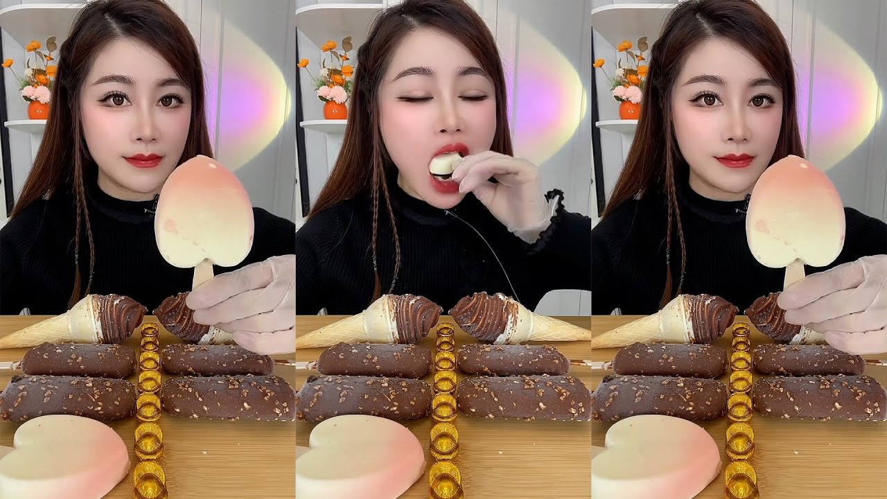 mukbang Sweet ASMR 🥶🥶 Cool SATISFYING Eating Show - YouTube