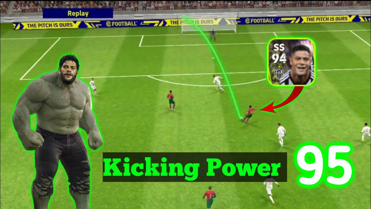The real Hulk his kicking power 95 🚀⚡ efootball 2023 mobile. - YouTube