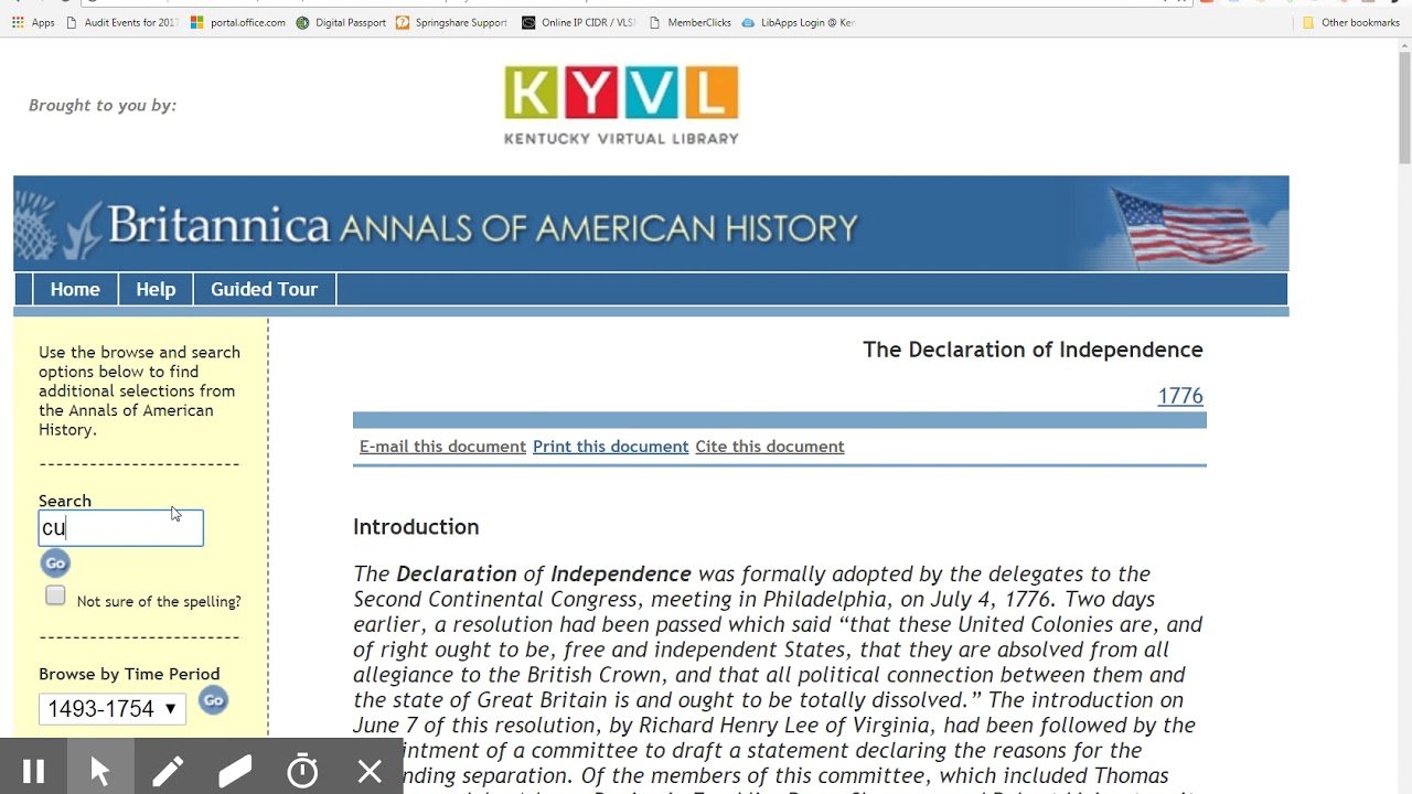 Annals of American History (Britannica) training video - YouTube