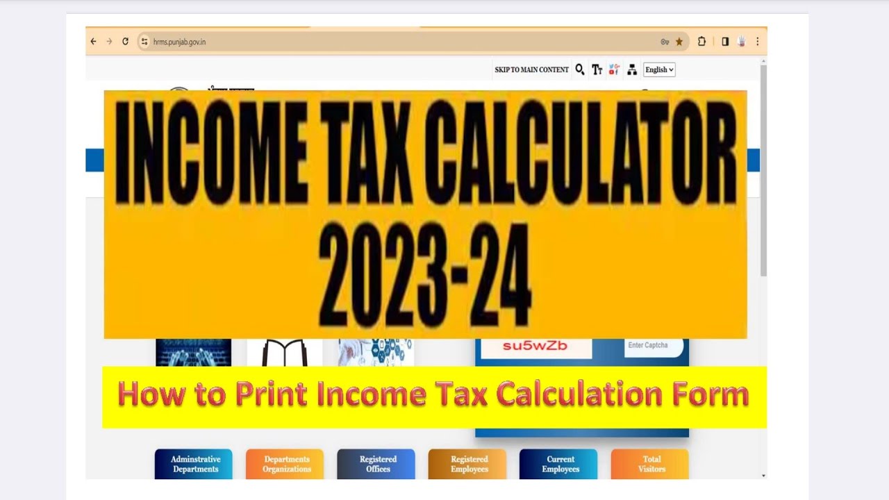 Income Tax Calculation Form 2023-24 New Regime & Old Regime/Structure ...
