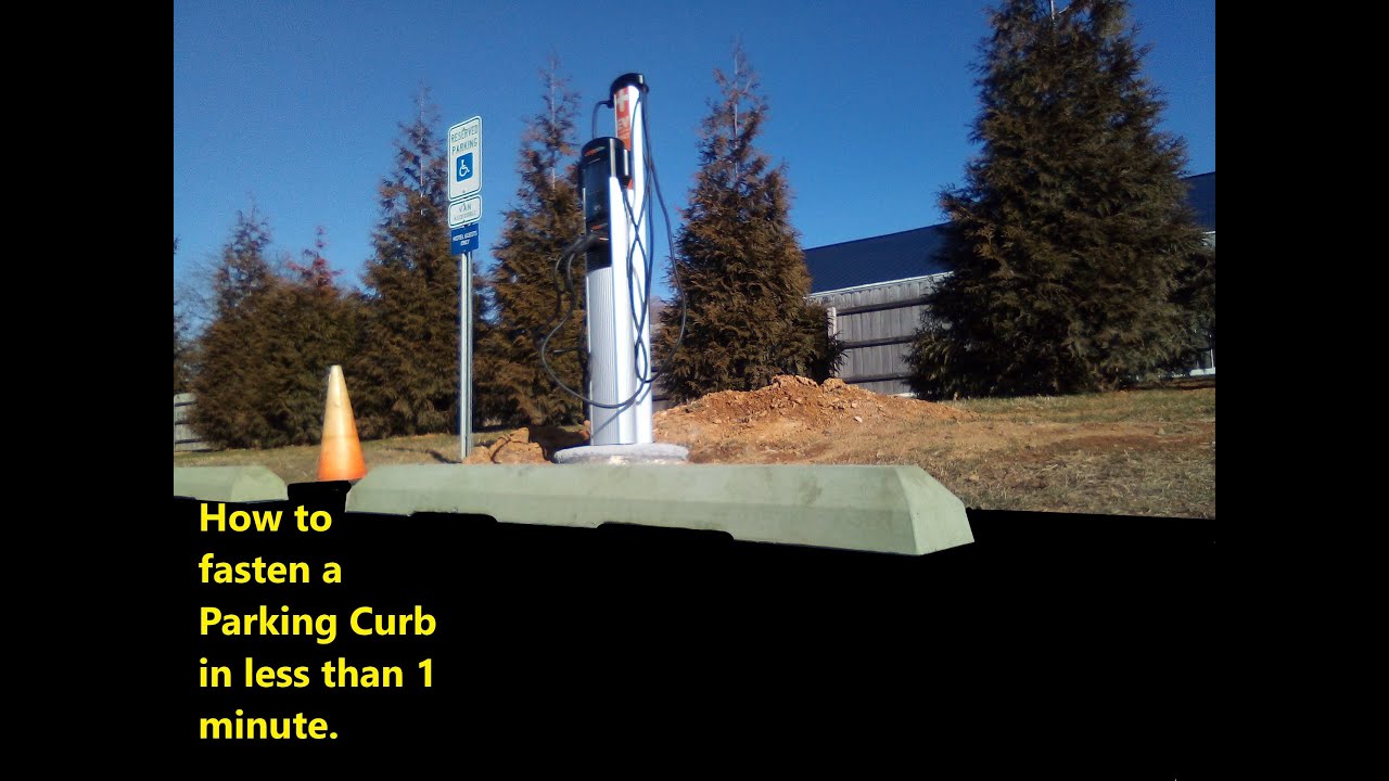 How to fasten a Parking Curb in less than 1 minute - YouTube