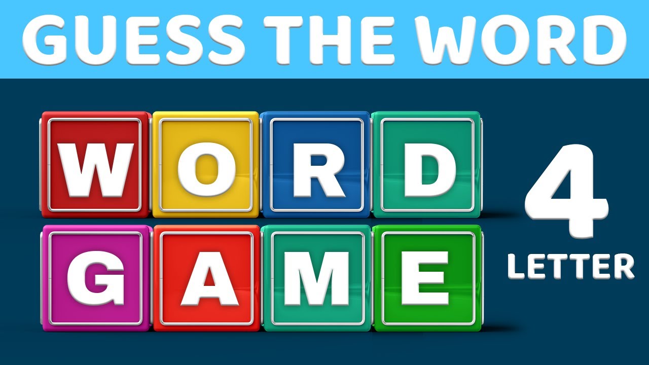 Scrambled Word Game | Guess the Word Game (4 Letter Words) - YouTube