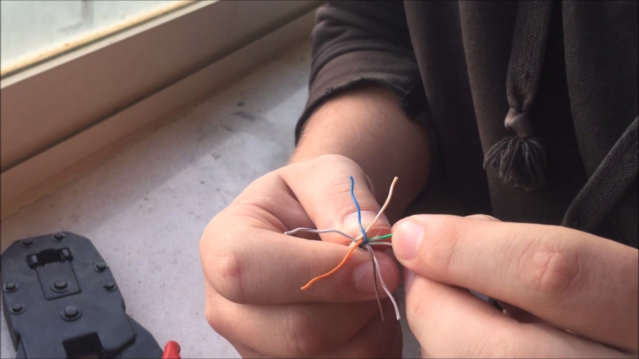 Creación de un cable cruzado RJ45 - YouTube