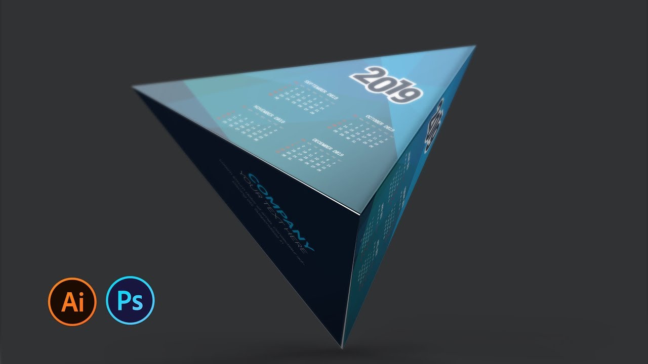 Pyramid Calendar Design and Mockup | Calendar Design 2019 - YouTube