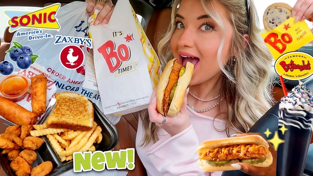 Eating NEW SPRING FAST FOOD ITEMS For The Entire Day! - YouTube