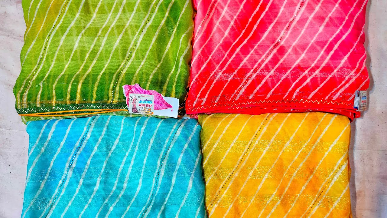 New Lehariya Sarees Design || Lehariya Saree collection - YouTube