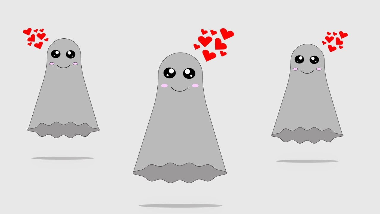 How to Draw a Cute Ghost | Character Drawing | Adobe Illustrator Tutorial | Cool Drawings Ideas ...