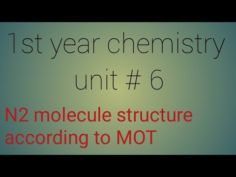 1st year chemistry unit # 6 N2 molecule according to MOT. - YouTube
