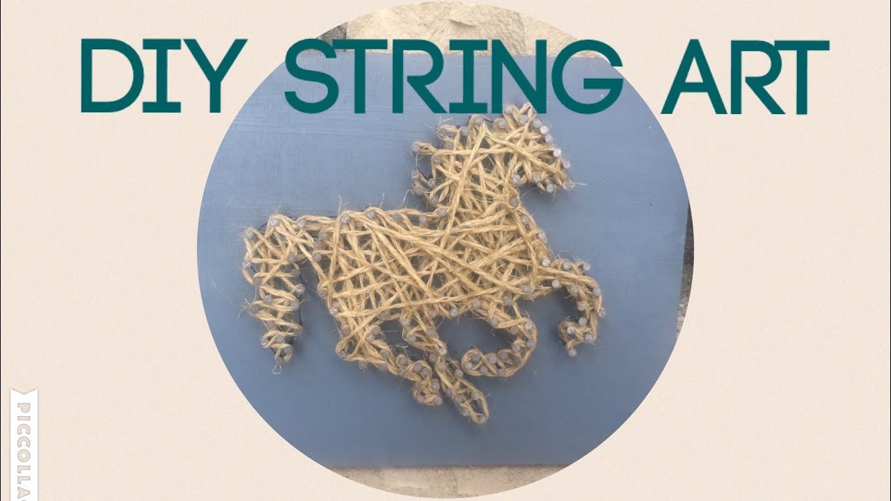 DIY Craft with pre-teen: String art horse tutorial - YouTube