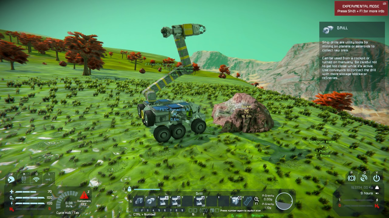 Space Engineers - ARMadillo Mechanical Arm Drill & Weld Test - YouTube