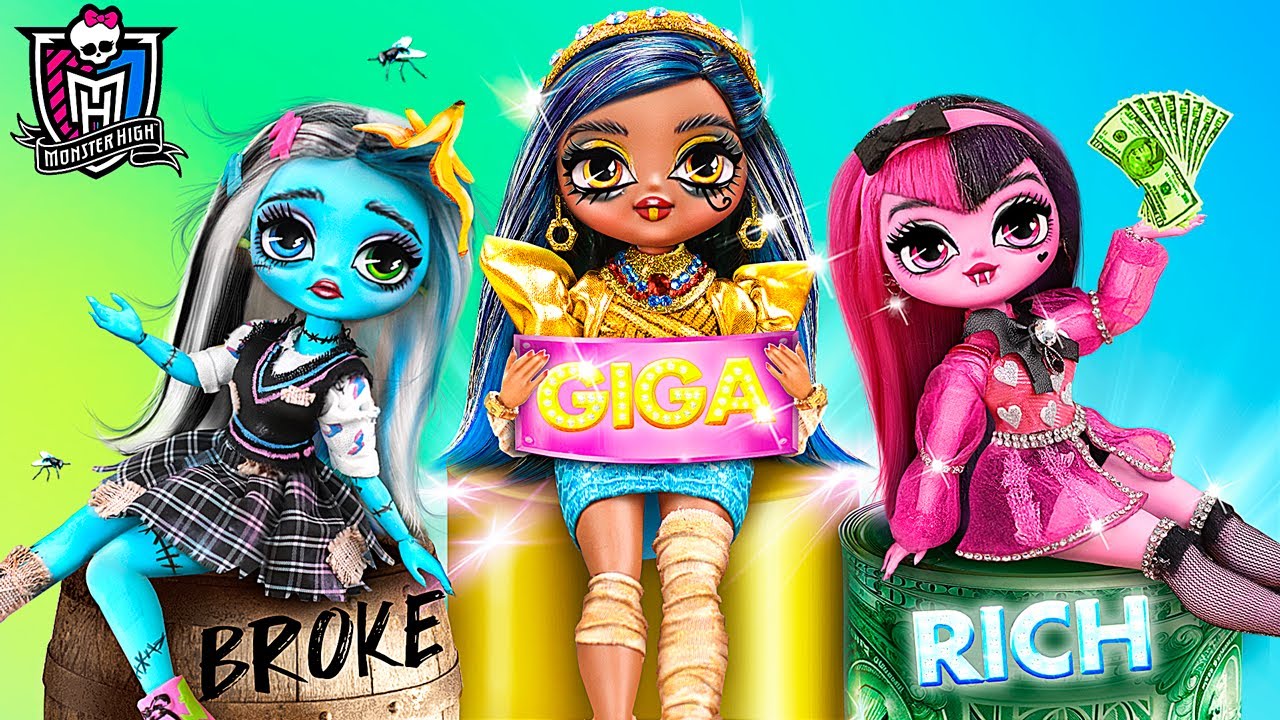 Fakir vs Zengin ve Süper Zengin Monster High / LOL OMG için 30 Kendin ...