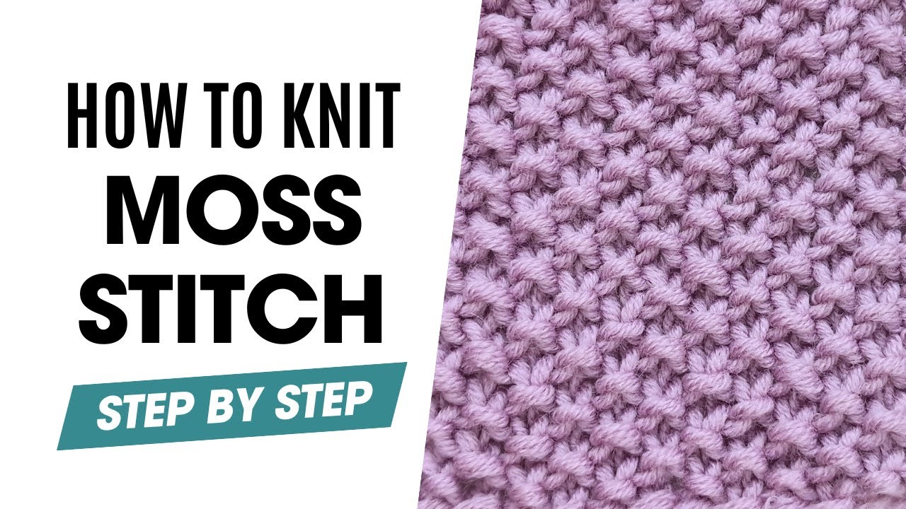 How to Knit Moss Stitch | EASY step by step - YouTube