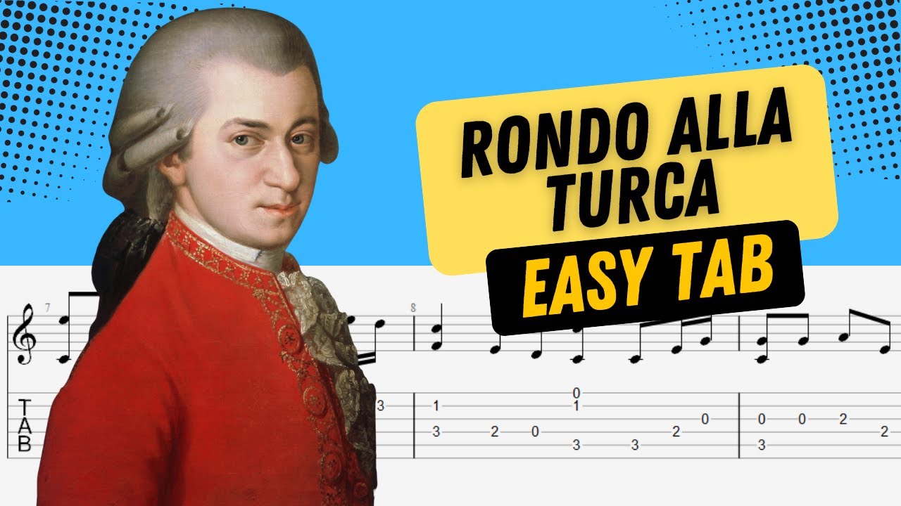 Rondo Alla Turca Easy Classical Guitar Tab For Beginners - Mozart - YouTube