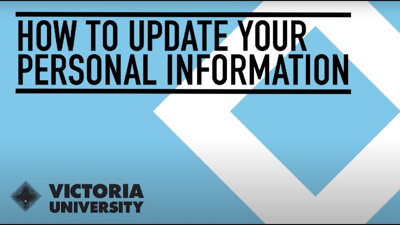 Update Personal Information - YouTube