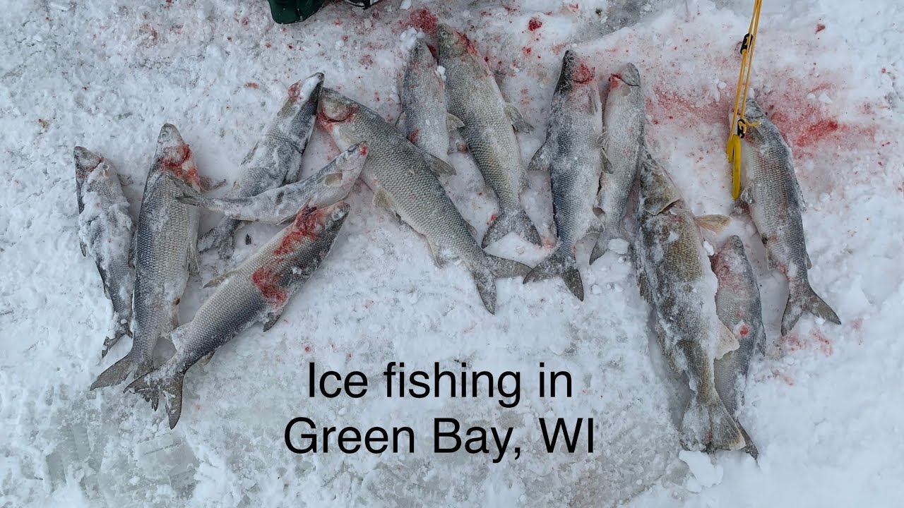 Ice fishing experience in Green Bay, Wisconsin - YouTube