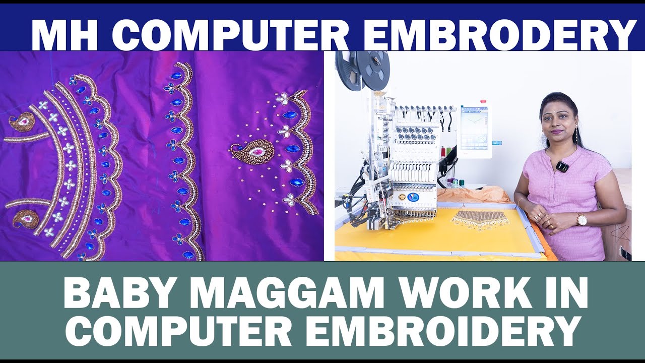 New Baby Neck Maggam Work MH Computer Embroidery || Siri Ganesh ...