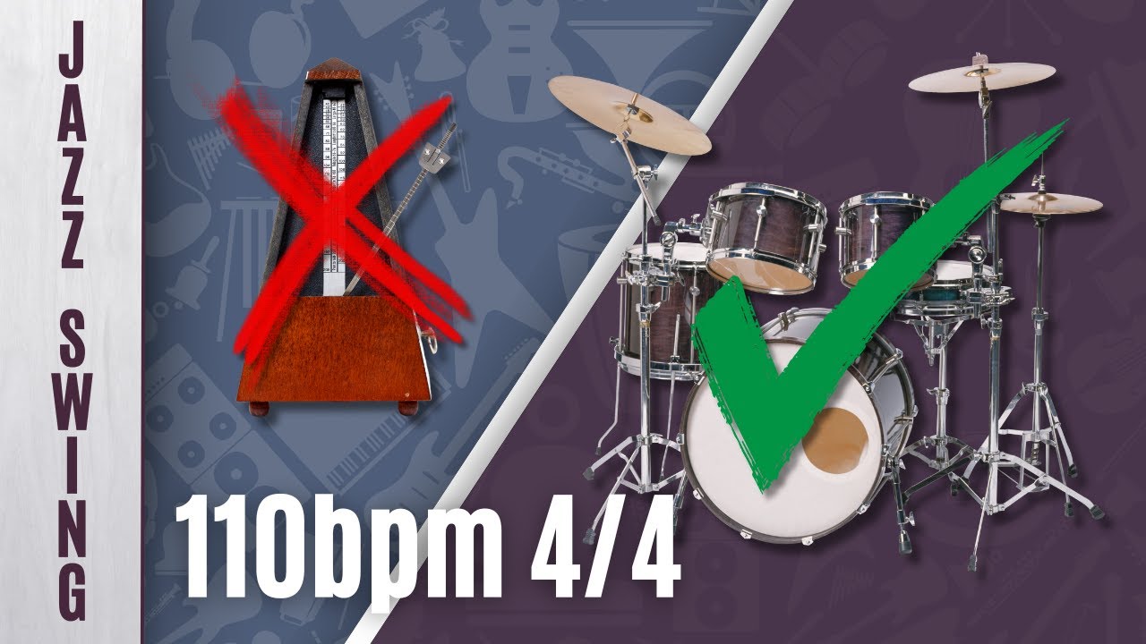 Jazz Swing 🎵 110bpm Metronome Practice Track in 4/4 time - YouTube