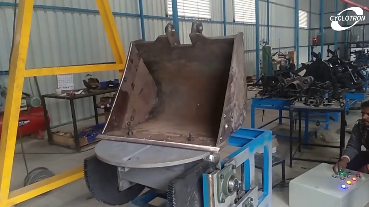 Rotary positioner by Cyclotron automation (Backhoe bucket manipulator ...