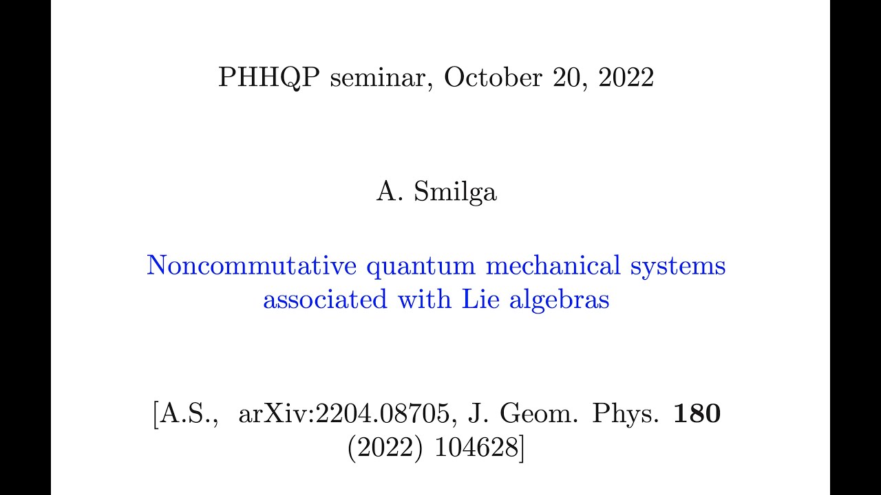 Andrei Smilga, 20/10/2022 - YouTube