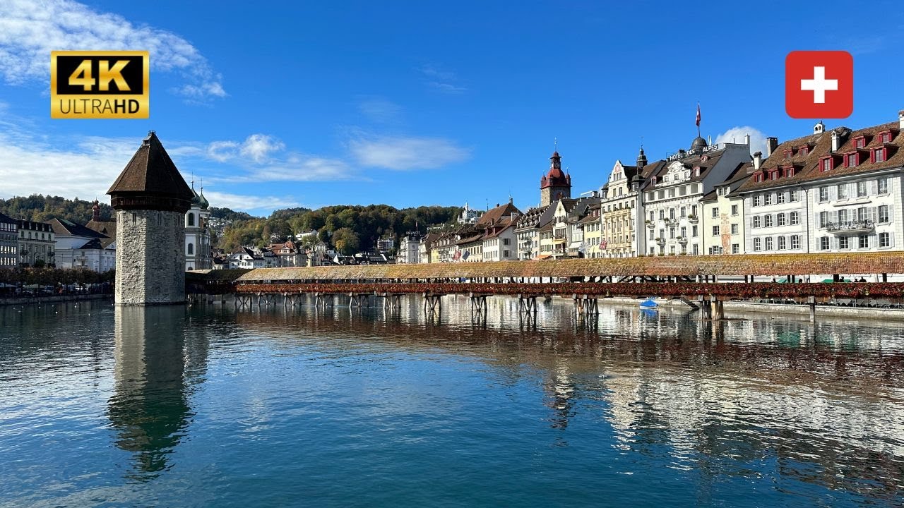 LUZERN - LUCERNE - SWITZERLAND, Walking around this beautiful city (4K ...
