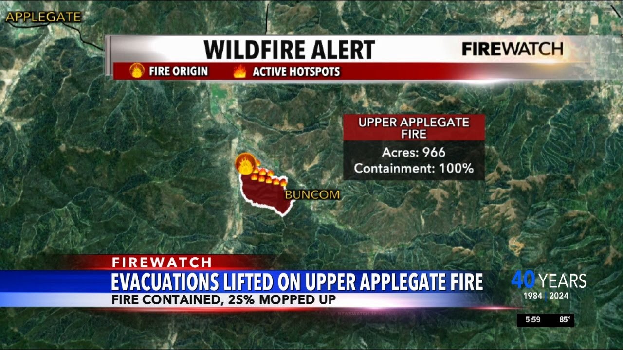 Evacuations lifted for Upper Applegate Fire - YouTube