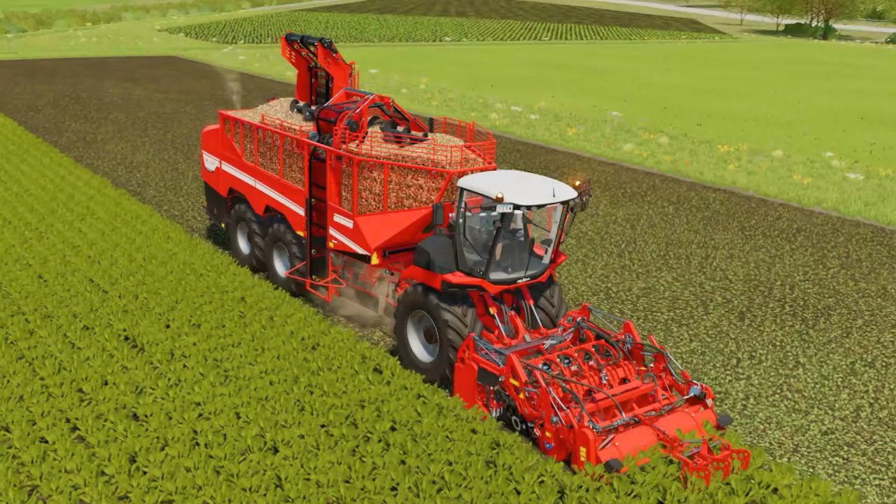 Harvesting beets in Farming Simulator #1 - YouTube