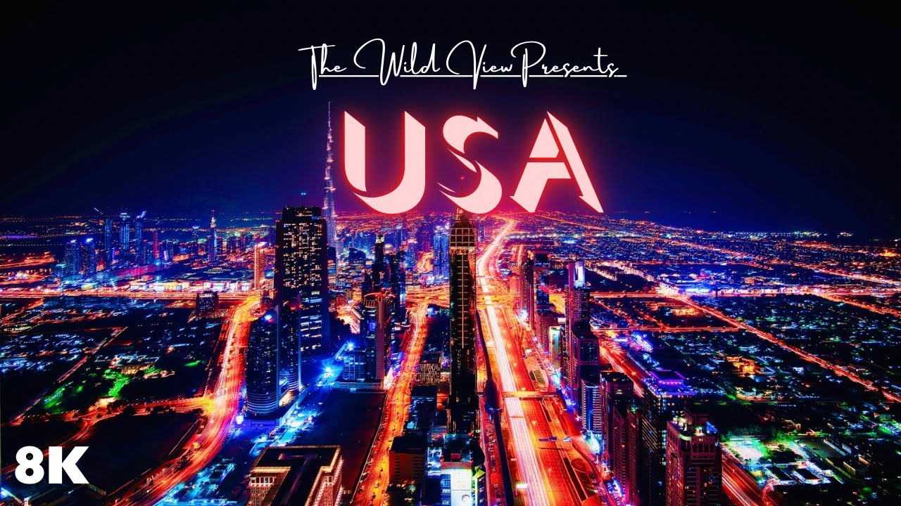 USA Night View | 8K 60 Fps | Drone Footage | Video of Night - YouTube