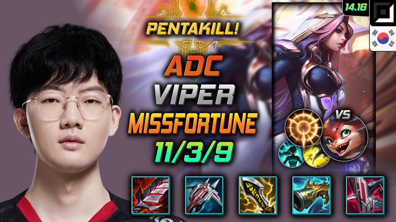 Miss Fortune Adc Build Viper Bloodthirster Press the Attack - LOL KR Challenger Patch 14.16 ...