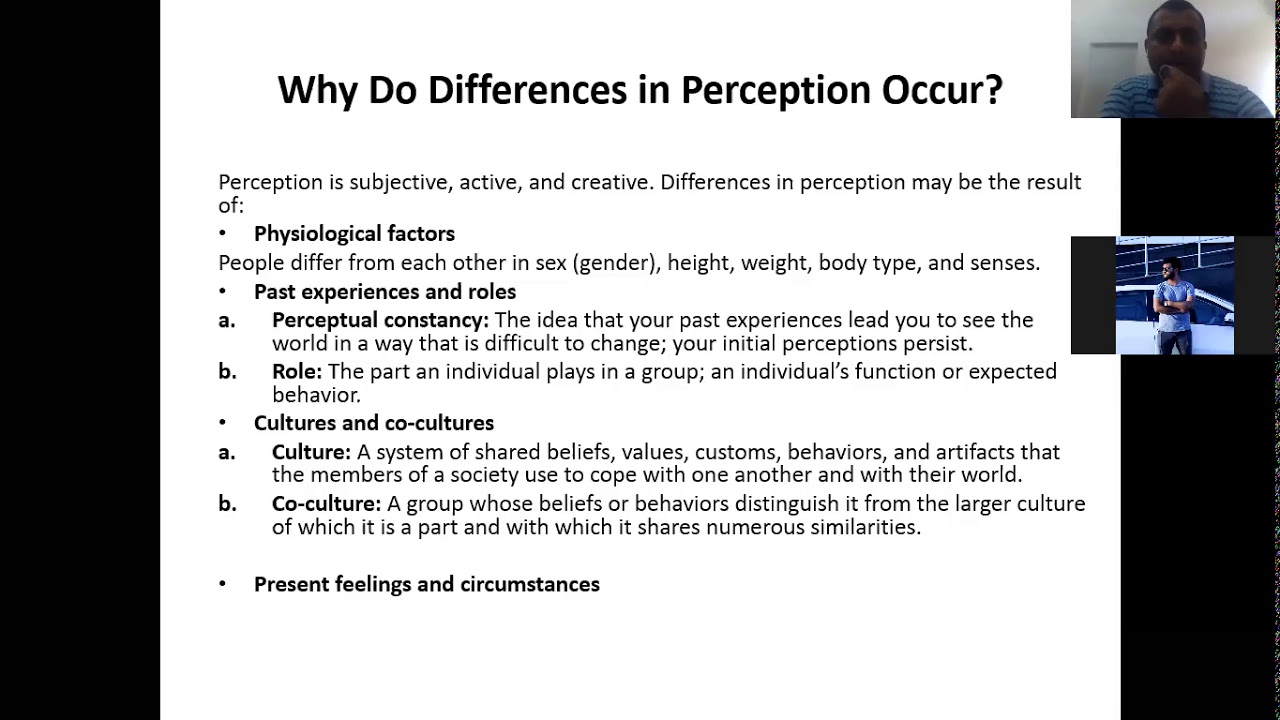 Why do Differences Occur in Perception? - YouTube