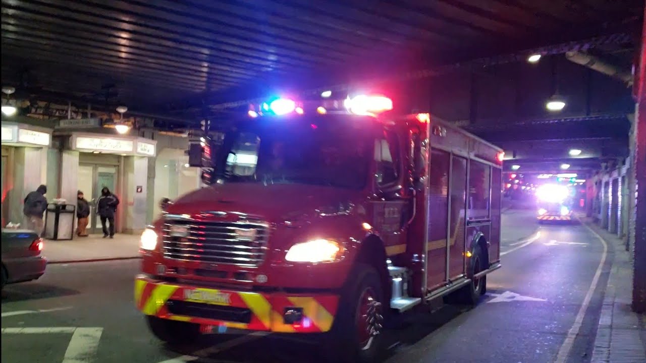 Rare Hazmat Spill Unit/ Decon Unit Responding Newark NJ Fire Department ...