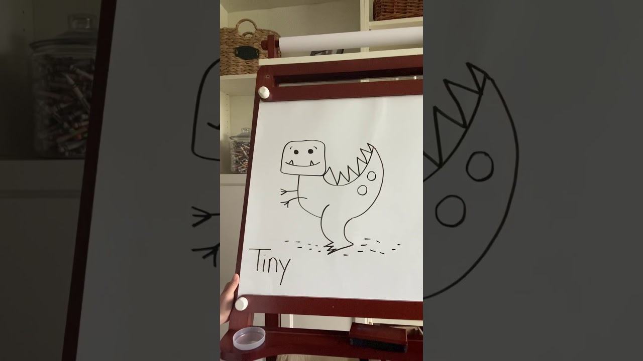 Tiny T Rex directed drawing - YouTube