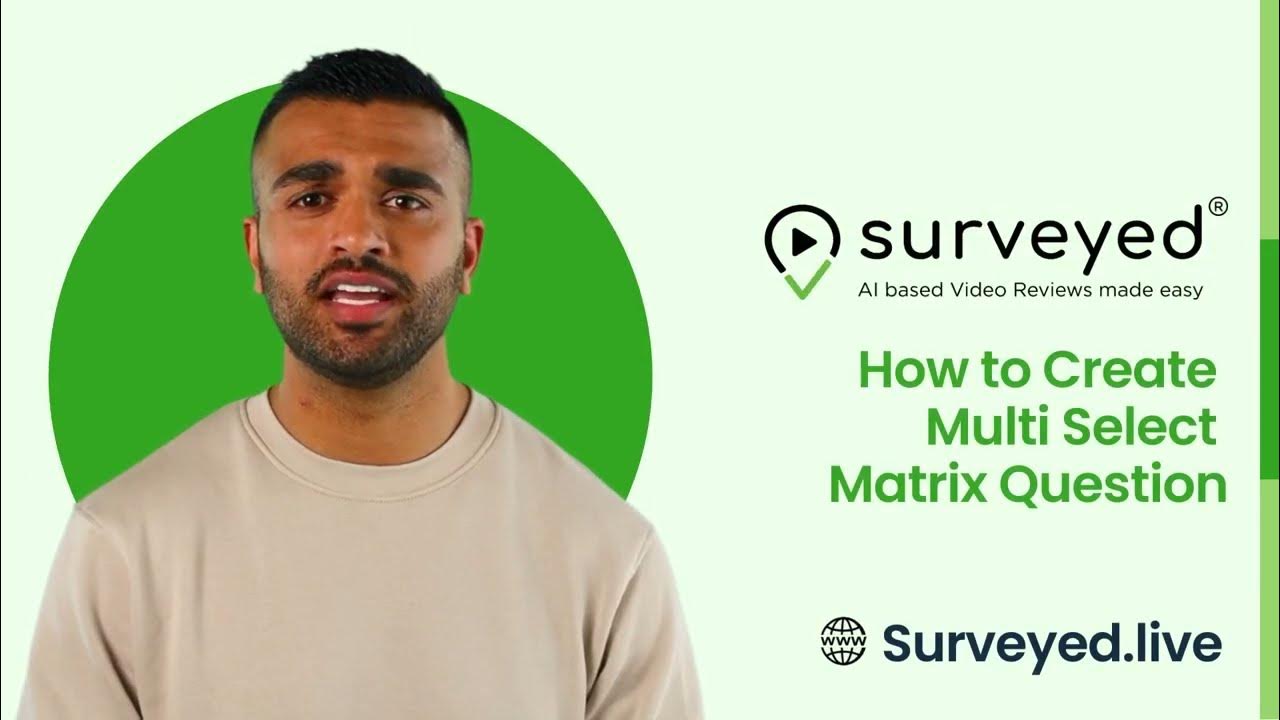 How To Create Multi Select Matrix Question Youtube