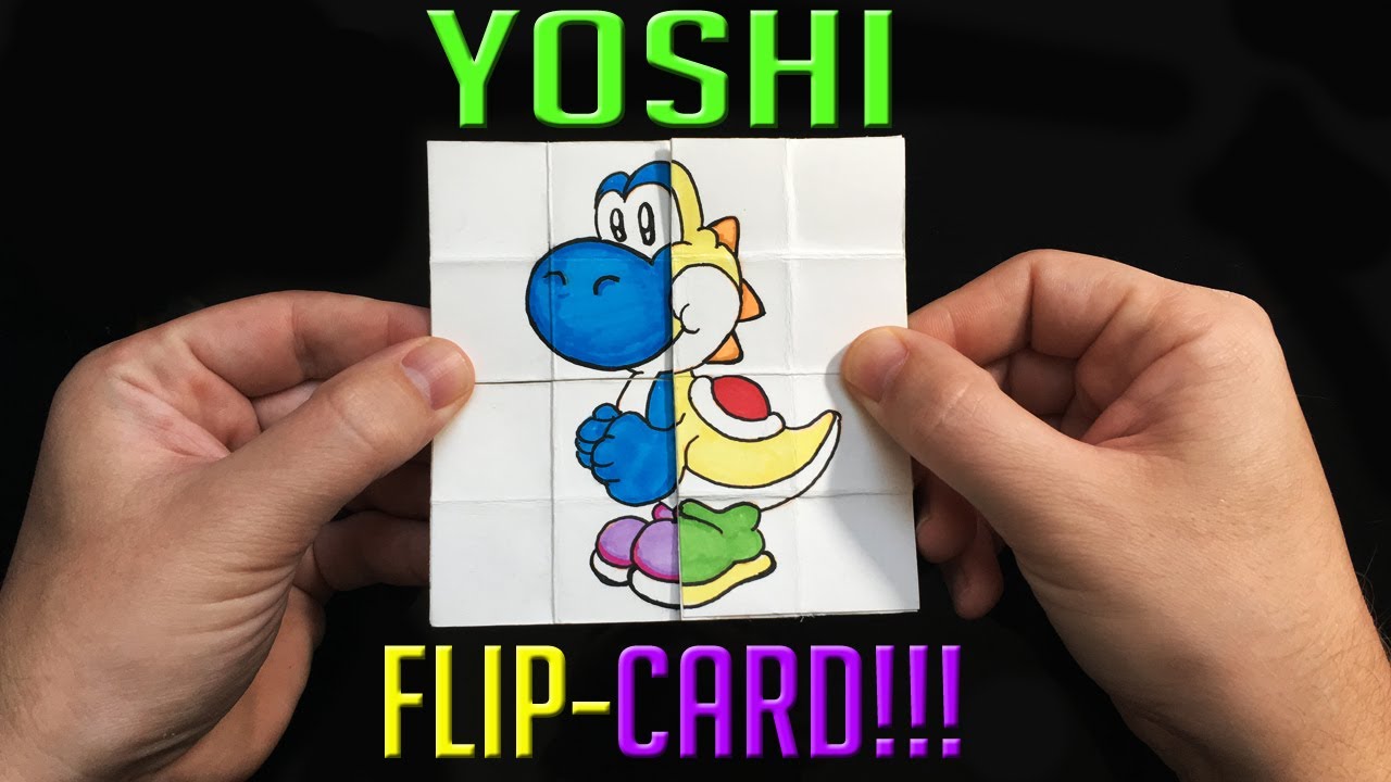 How to Make Yoshi Color Change - Endless Flip Card DIY - YouTube