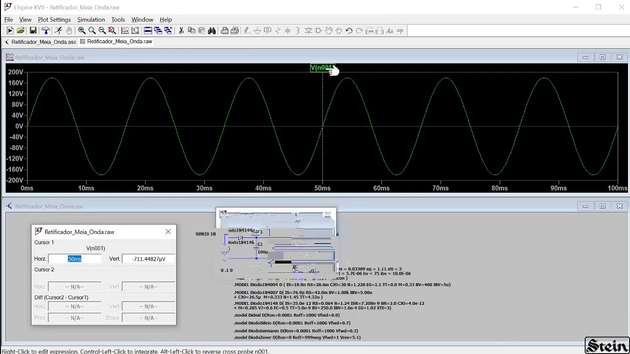 LTspice: como verificar os valores rms, médio e pico-a-pico de uma ...