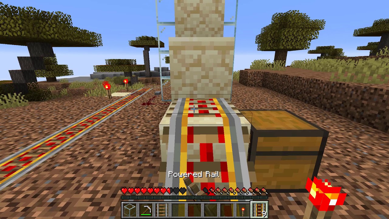 Minecraft: How to make a Minecart Dispenser - YouTube