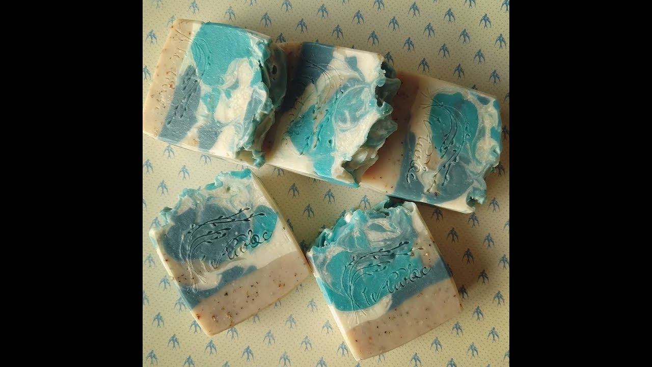 Ocean Breeze Cold Process Soap - Acceleration and Ricing - YouTube