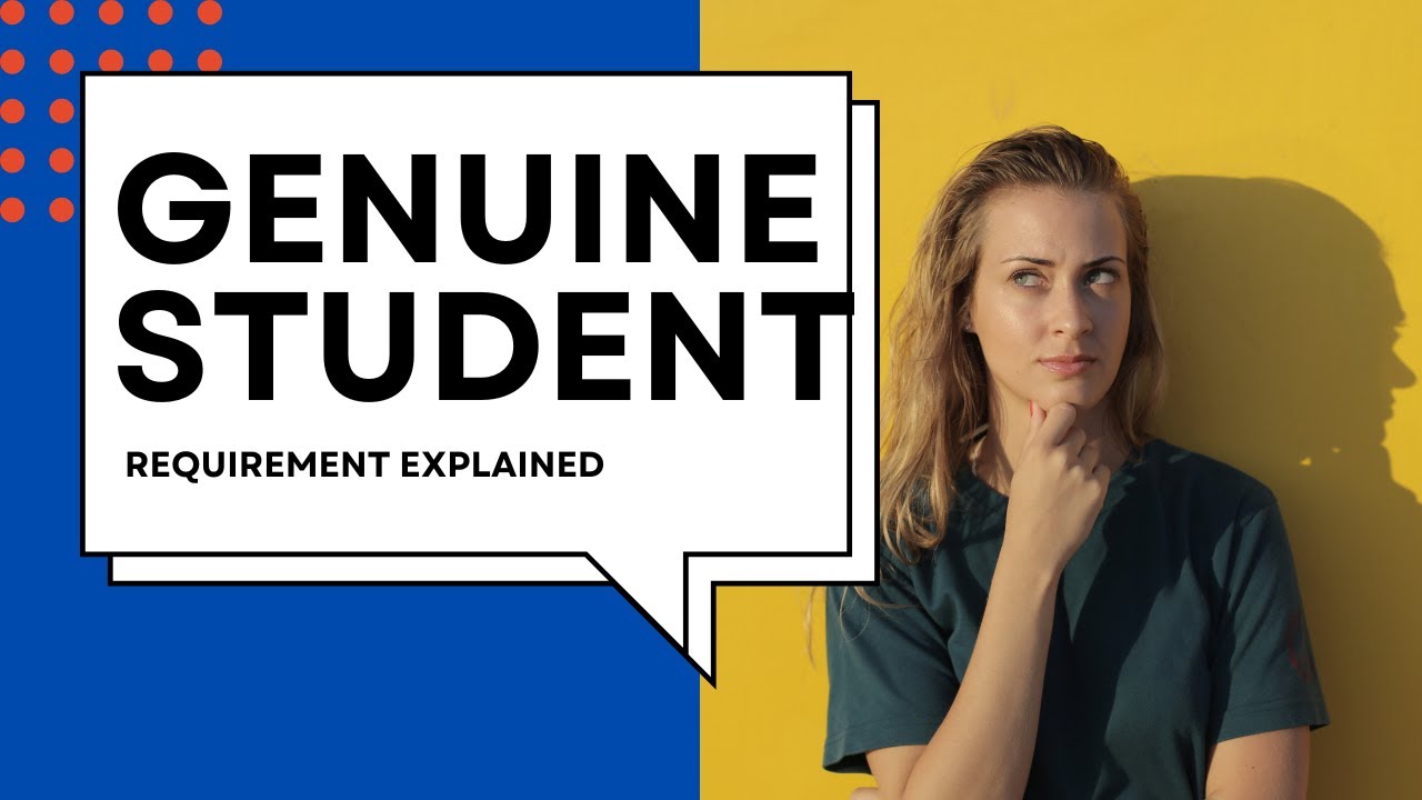 Genuine Student Requirement Explained | Subclass 500 Visa Tips - YouTube