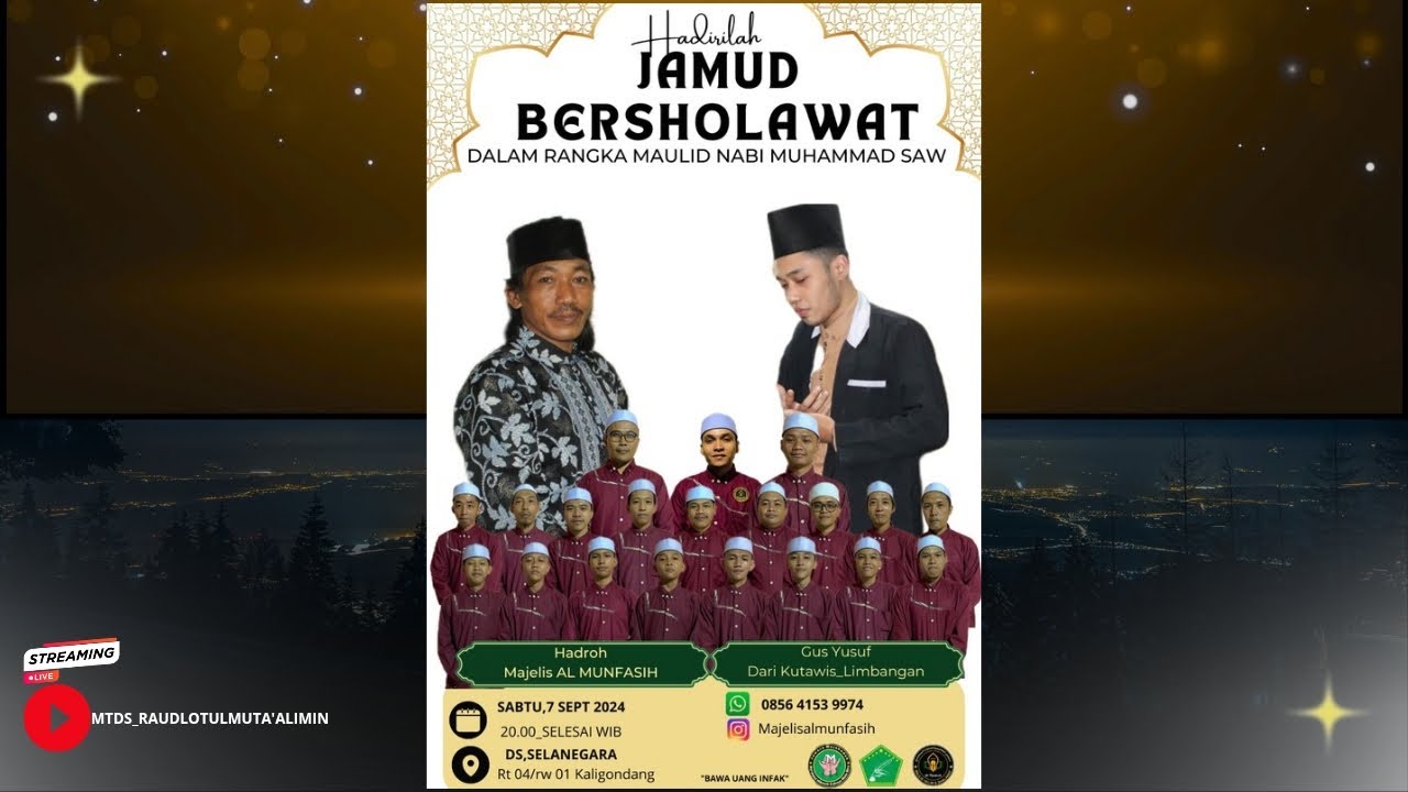 🔴 JAMUD BERSHALAWAT DALAM RANGKA MAULID NABI MUHAMMAD SAW BERSAMA GUS ...