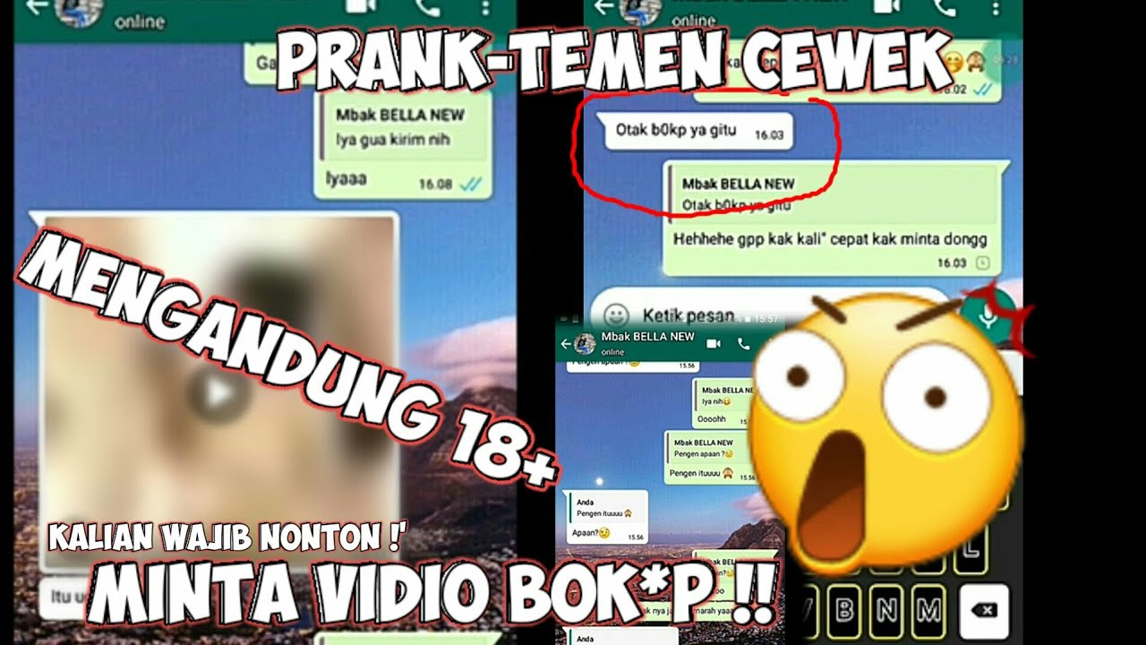 PRANK MINTA VIDIO BOKEP || AWAS JOMBLO BISA TEGANG!!😲😲 - YouTube