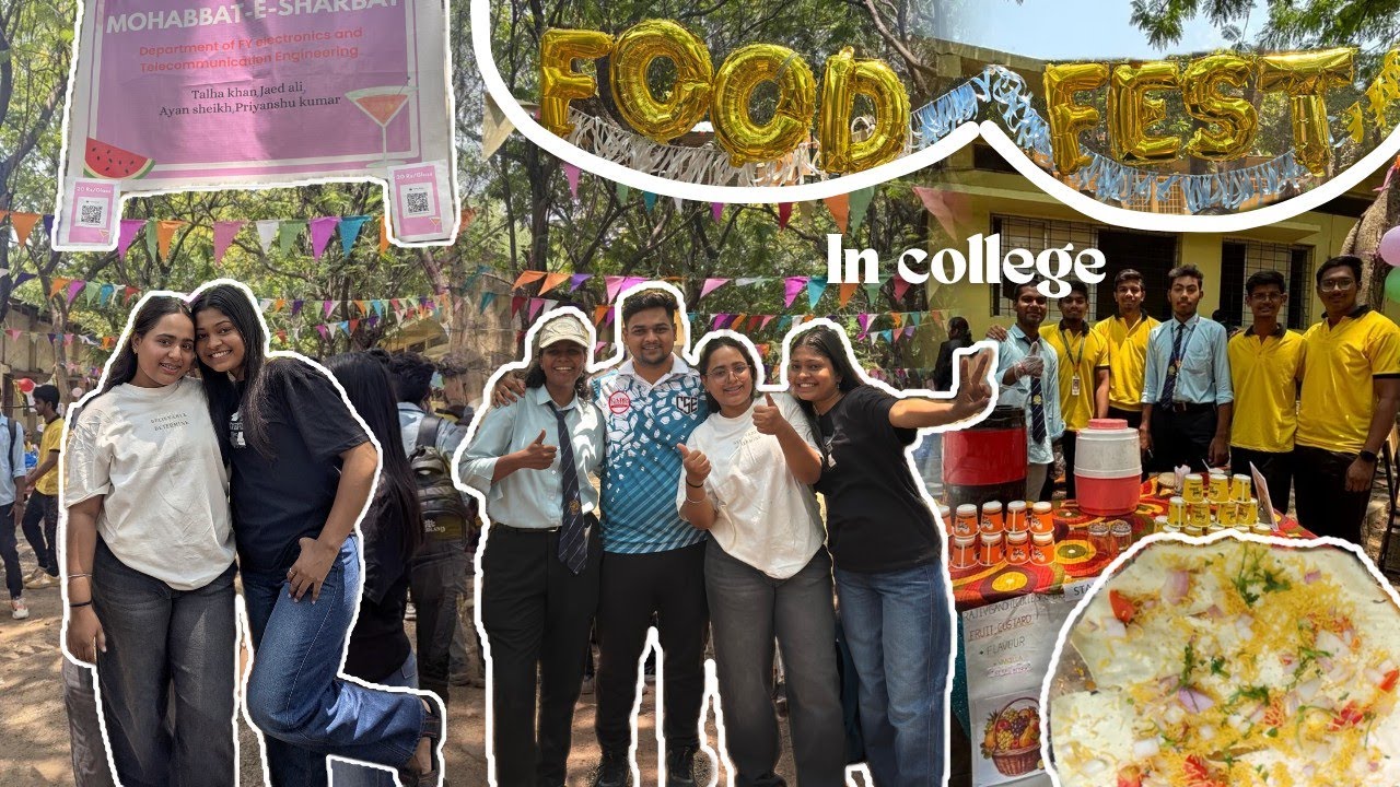 FOOD FEST in college 🍟| Engineering College Fest Vlog | Last Few ...