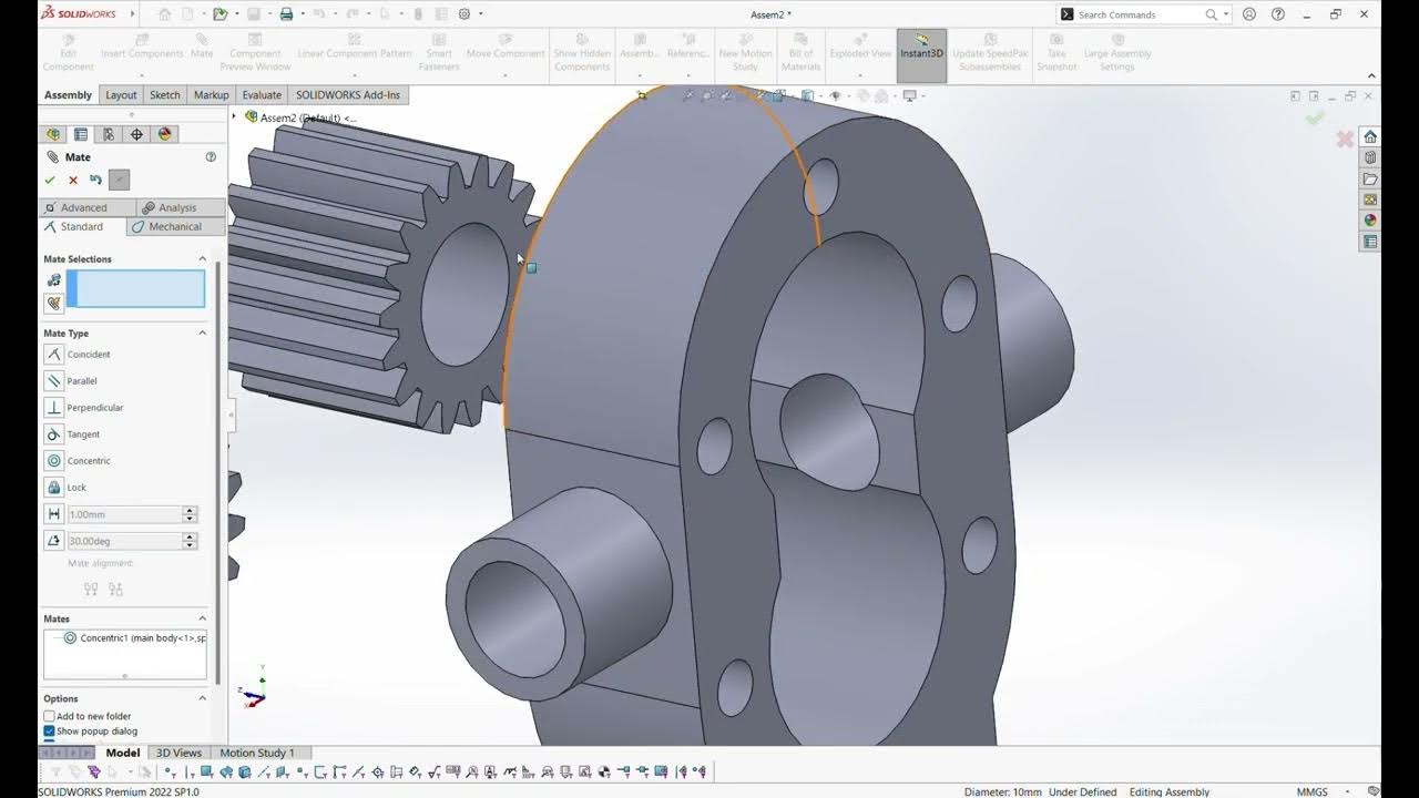 SolidWorks assignment: Assembly and Exploded View - YouTube