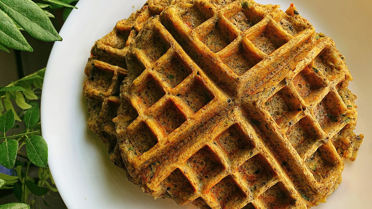Gluten Free Waffles | Moong Sprouts Waffles | High Protein Multigrain ...