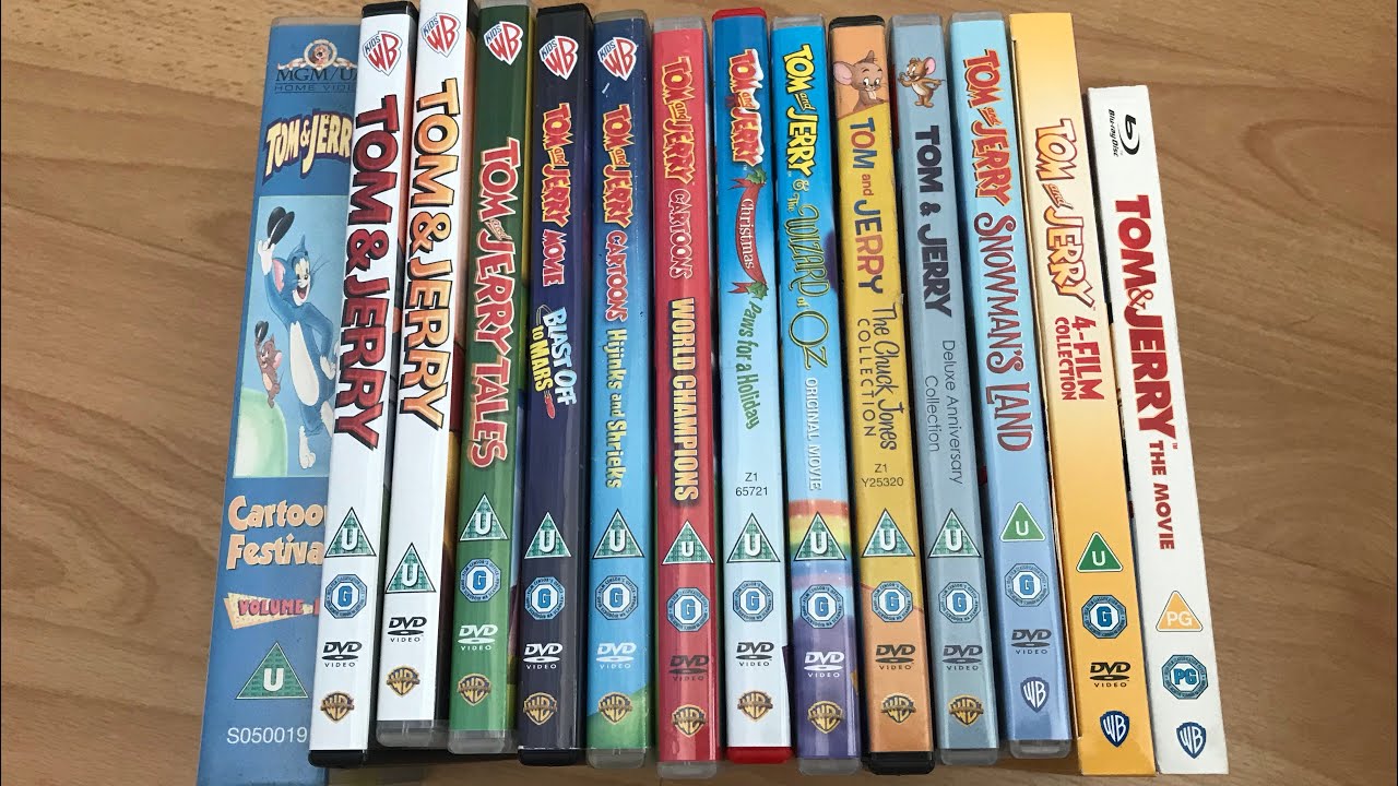 My UK Tom and Jerry DVD Collection + including a VHS tape - YouTube