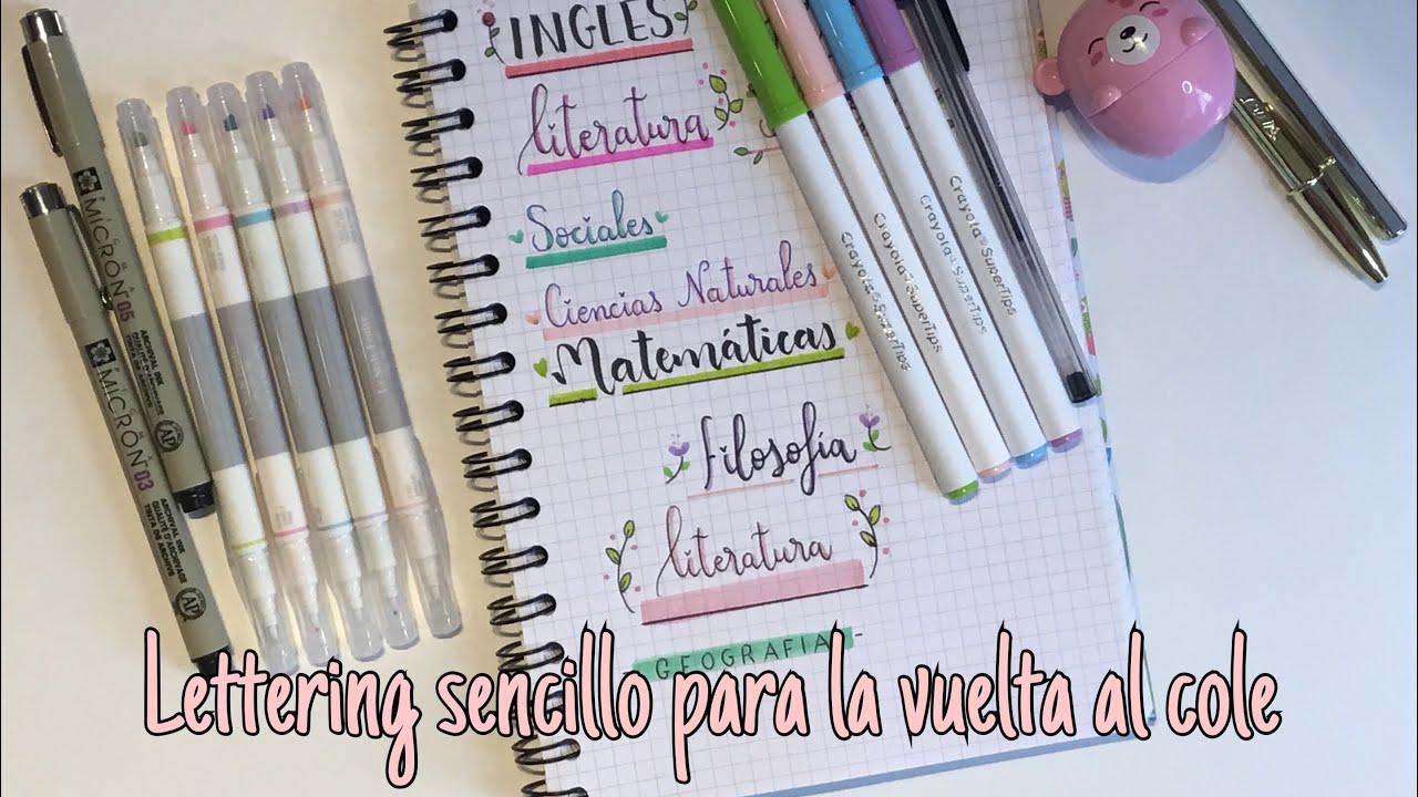 Lettering o caligrafía sencilla para la vuelta al cole - black tip nails