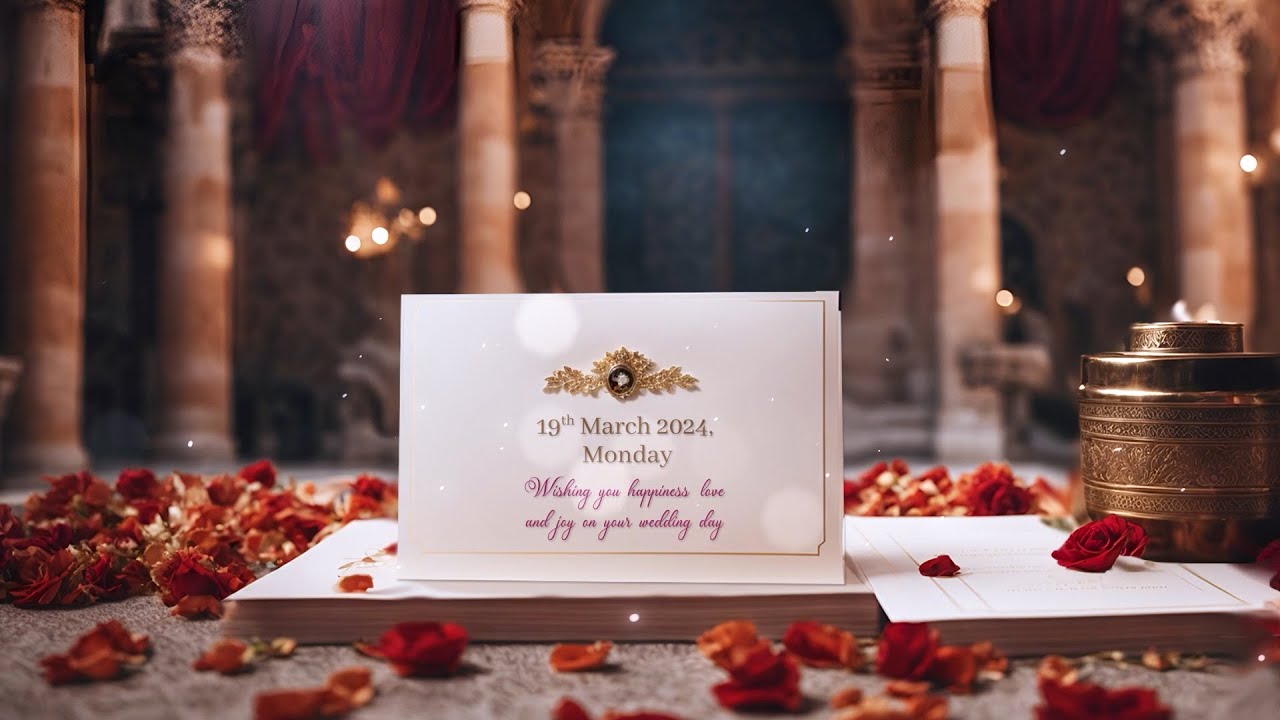 Unique 3D Wedding Invitation Card Slideshow After effects Template ...