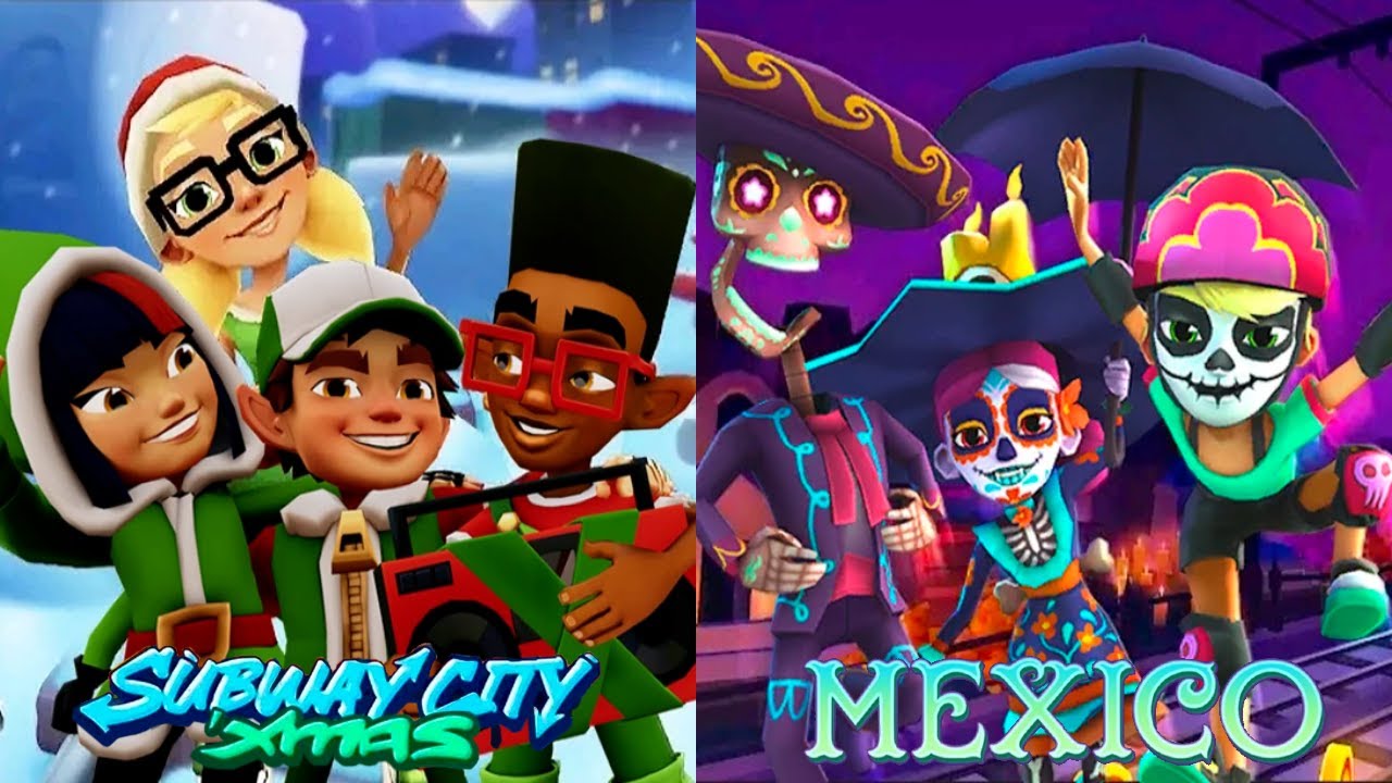 Subway Surfers: Subway City Xmas VS Mexico Gameplay - YouTube
