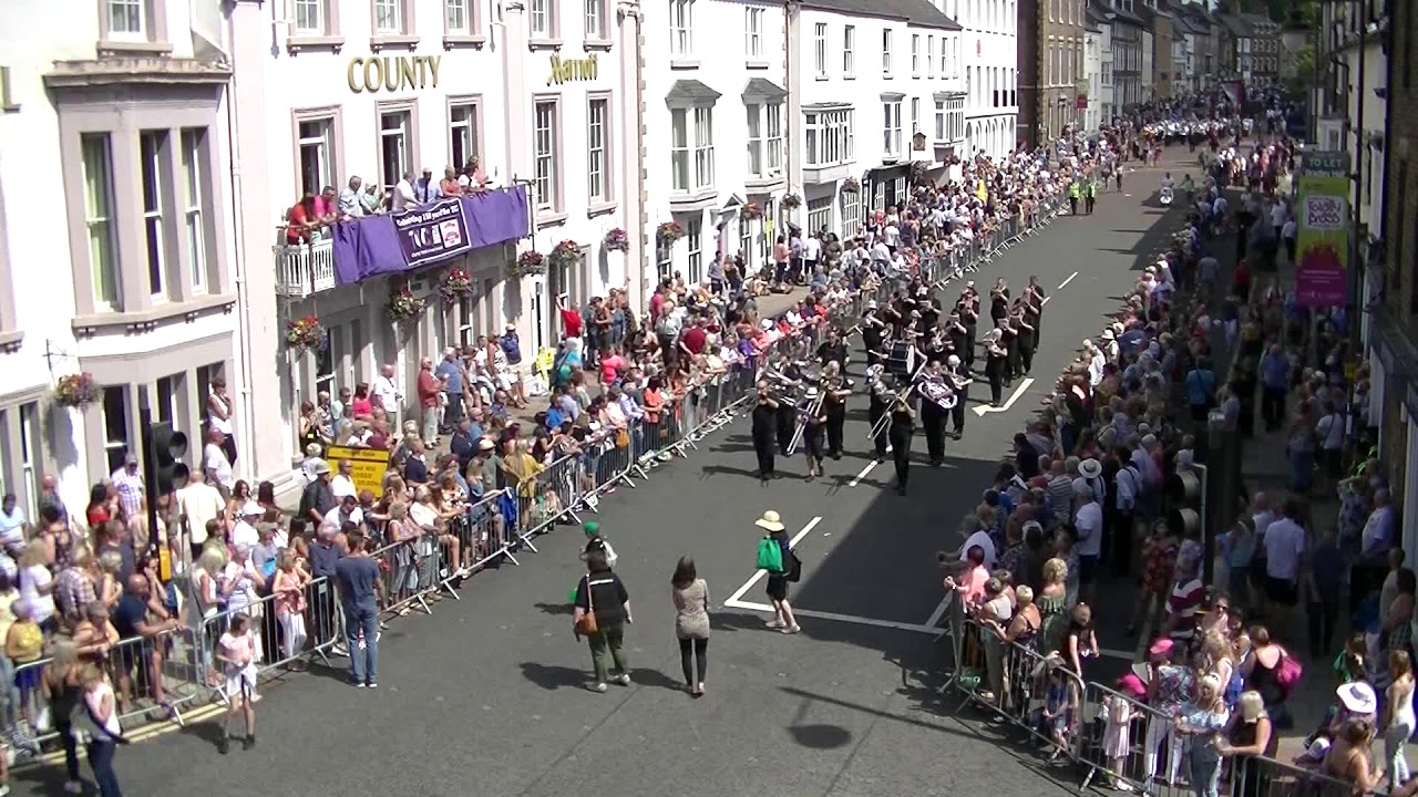 2018 Miners Gala - Possibly Leyburn Band going home - YouTube