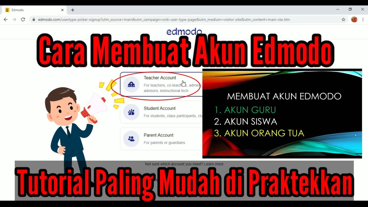 Tutorial Membuat Akun Guru, Siswa dan Orang Tua pada Edmodo untuk Pembelajaran E-Learning - YouTube