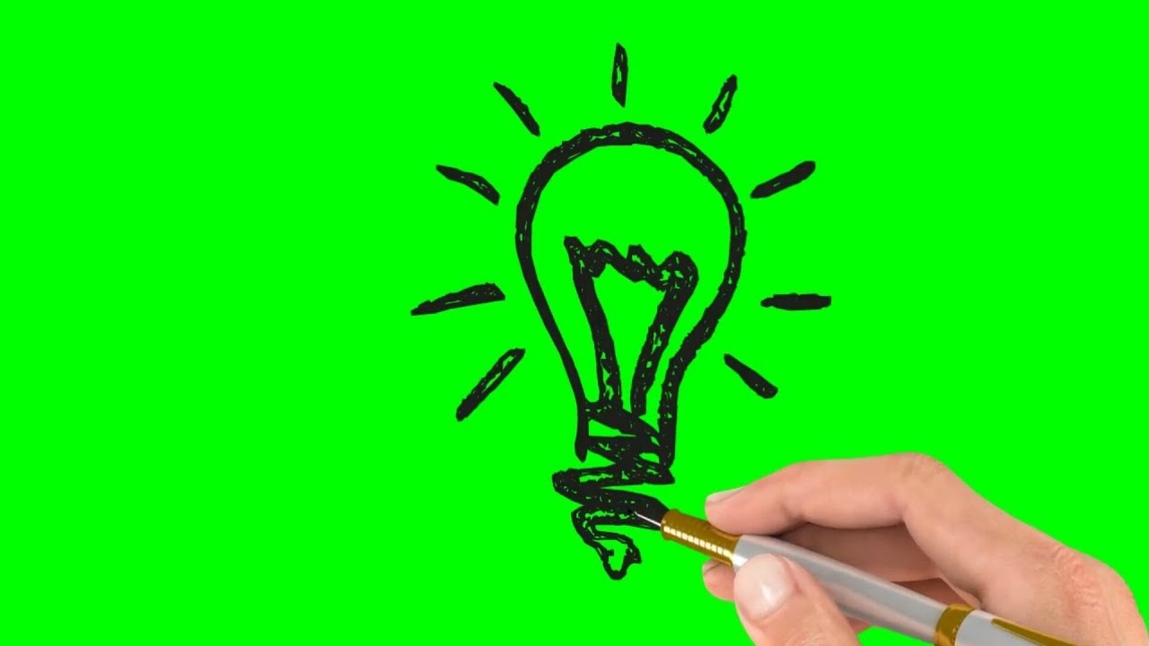 Bulb sketch handwriting green screen hd vfx video just download no ...